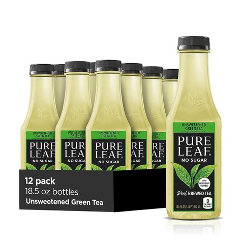 Pure Leaf Unsweetened Green Tea Plastic Bottles 12185 Oz Usa Concession