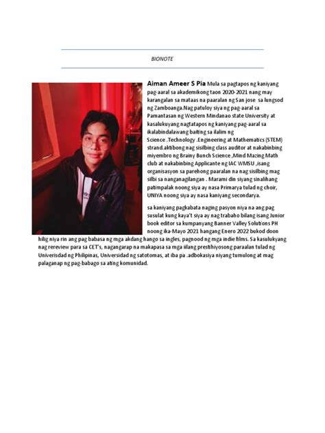 Bionote Pdf