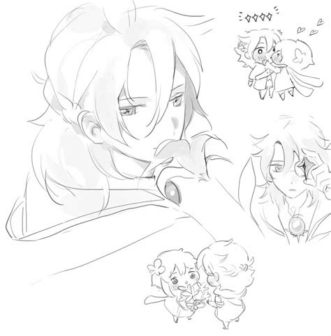 Coloring Pages Albedo Genshin 27 Pcs Download Or Print For Free 13725