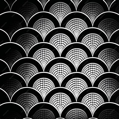 Premium Photo Vintage Japanese Scales Pattern Generative Ai