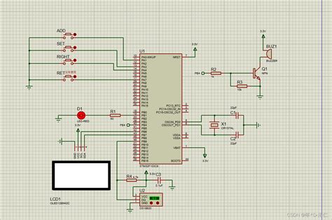 Protues 万年历的仿真实验 （stm32温度显示，可设闹钟）万年历实验步骤计算机 Csdn博客