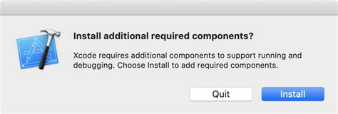 【swift】xcodeが起動できない「install Additional Required Components」の対処方法｜ぴっぴproject
