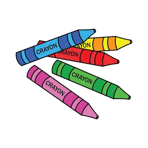 Premium Vector Crayon Vector Illustration Cartoon Coloring Crayons