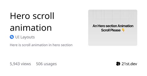 Hero Scroll Animation 21stdev Craft With Ai 21stdev