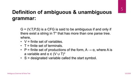 Ambiguous And Unambiguous Grammar Ppt