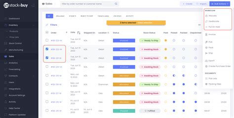 Allocate Deallocate Or Put On Hold Sales Orders Qoblex