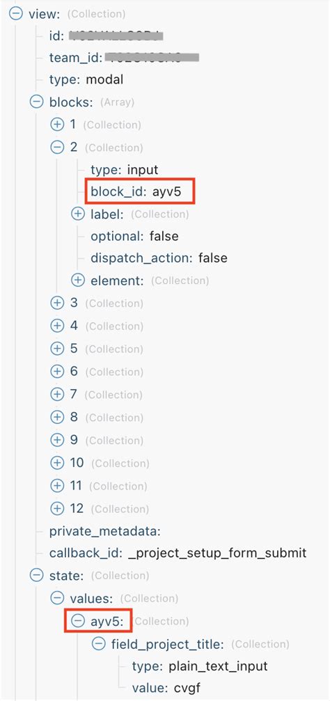 slack view submission payload block ids stack overflow