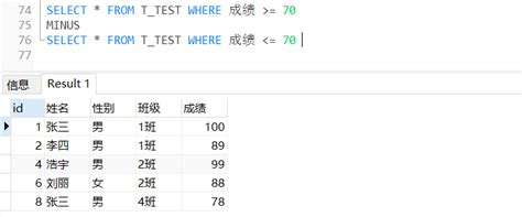 SQL的交集并集差集 sql 交集 差集 并集 CSDN博客