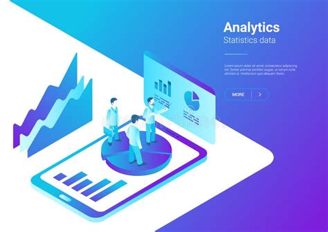 Isometric Flat Analytics Marketing Strategy Vector Illustration People