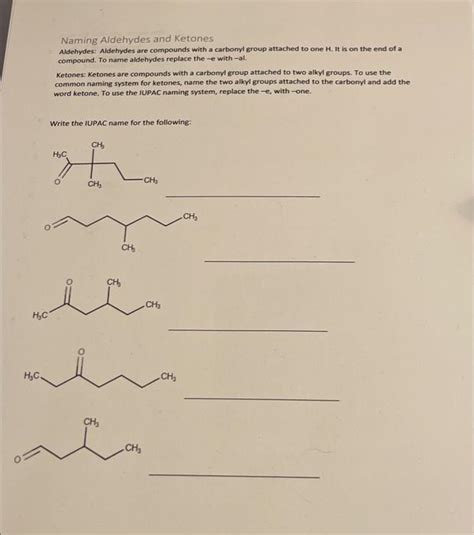 Naming Aldehydes And Ketones Adehydes Adehydes Are