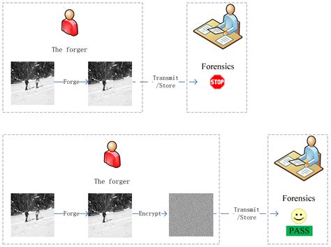 image forensics in the encrypted domain