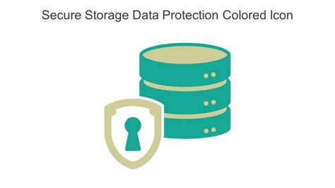 secure storage data protection colored icon in powerpoint pptx png and