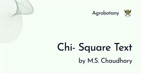 Chi Square Test Notes