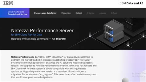 download infographic netezza performance server on ibm cloud pak for