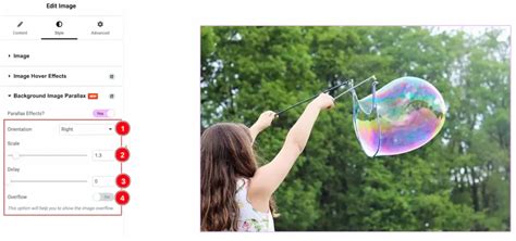 How To Use The Background Image Parallax Extension By Element Pack Pro