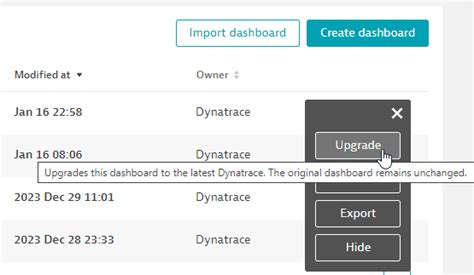 Upgrade From Dashboards Classic To Dashboards Dynatrace Docs