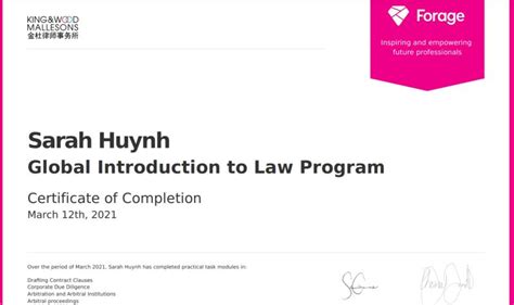Sarah Huynh On Linkedin Internships Law Internship Experience