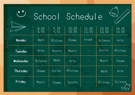 School Schedule Template Postermywall