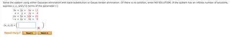 solved express x y and z in terms of the parameter t