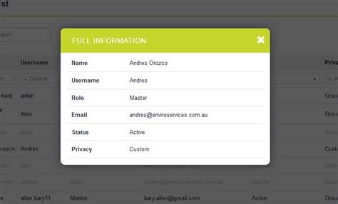 User List Help Centre