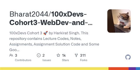 Github Bharat2044100xdevs Cohort3 Webdev And Devops 100xdevs Cohort