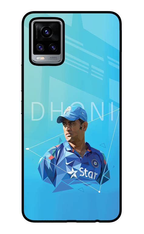 Buy Now Dhoni Artwork Glass Case For Vivo V20 Online Casekaro