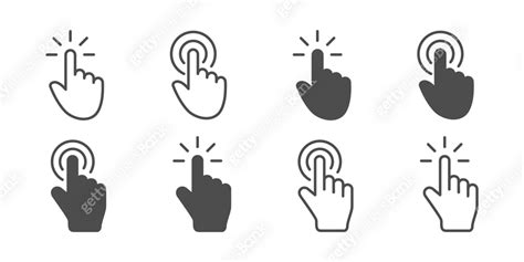 cursor click collection concept cursor computer mouses isolated