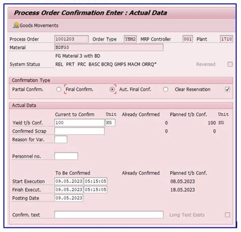 Batch Derivation In Process Manufacturing SAP Community