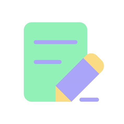 Edit Text Flat Color Ui Icon Handwriting Feature Document And Pencil Digital Translator