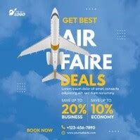 Air Ticket Booking Ad Template Postermywall