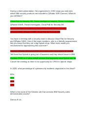 IBM Security Products And Recommendations Study Guide Course Hero