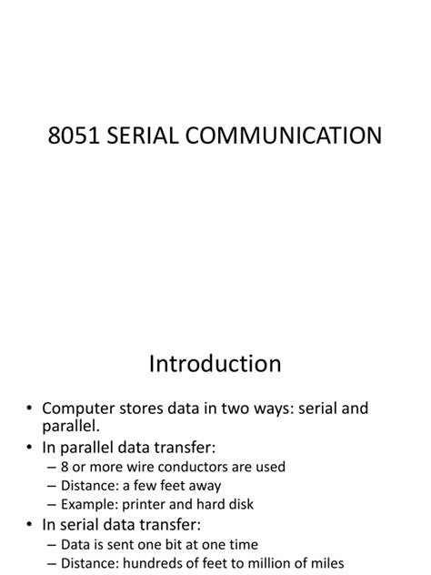 8051 Serial Communication Pdf Data Transmission Computer Data