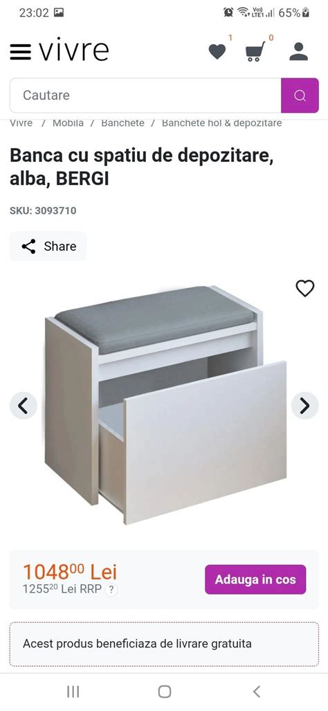 Banca Cu Spațiu De Depozitare Bergi Perna Gri Bergi Timisoara • Olxro