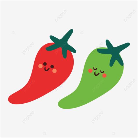 귀여운 손으로 그린 만화 빨간색과 녹색 고추 벡터 고추 만화 칠리 낙서 칠리 그리기 Png 일러스트 및 벡터 에 대한 무료 다운로드 Pngtree