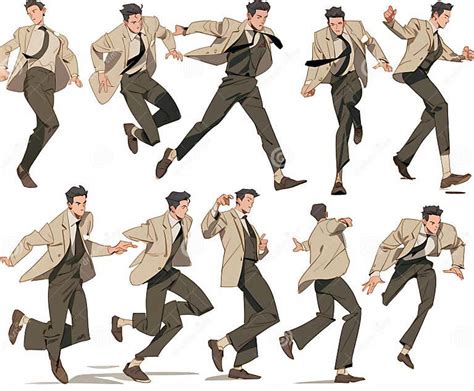 A Dynamic Cel Animated Sequence Of A Handsome 20 Something Man In A Suit Showcasing His