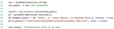 Using Python To Execute DAX Queries In Power BI SSAS Tabular Part
