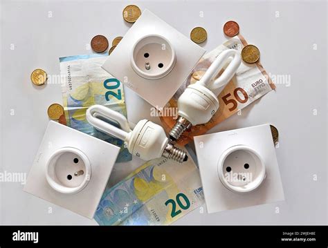 Illustration On The Electricity Tariff Increase 20 And 50 Euro Bill