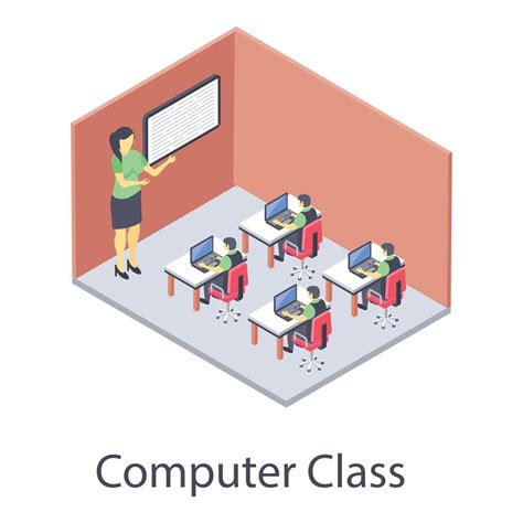 Computer Class Concepts 2999281 Vector Art At Vecteezy