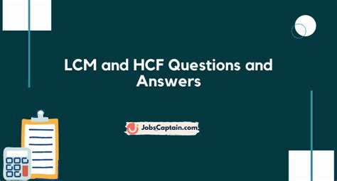 Download Lcm And Hcf Questions And Answers Pdf