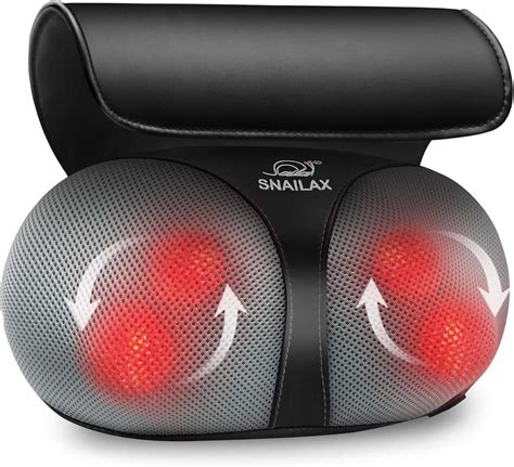 Snailax Shiatsu Neck Back Massager Kneading Massage Pillow With Heat