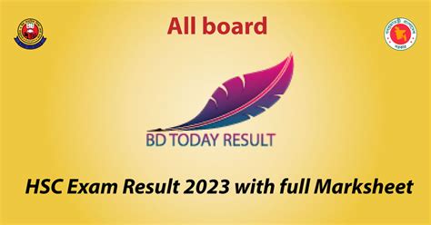Hsc Result 2023 Hsc Exam Result 2023 With Full Marksheet Get Now Bd Today Result