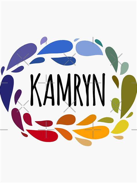 Kamryn Name Cute Colorful T Named Kamryn Sticker For Sale By