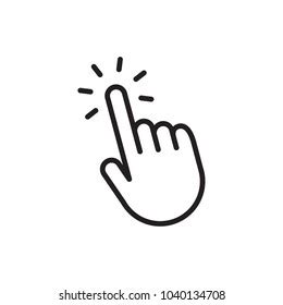 Hand Click Vector Icon Cursor Pointer Stock Vector Royalty Free