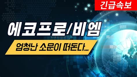 에코프로그룹 주주님들 필수시청 엄청난 소문이 떠돈다 에코프로비엠 에코프로비엠주가 에코프로비엠주가전망 2차전지 2차전지관련주 양극재 박순혁이사
