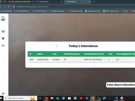 face recognition attendance system with flask admin and firebase