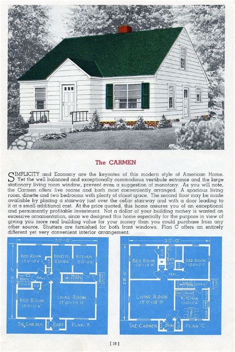 Cape Cod House Floor Plans From The 1950