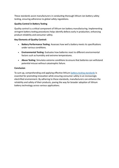 Ppt Exploring Lithium Battery Testing And Standards Powerpoint