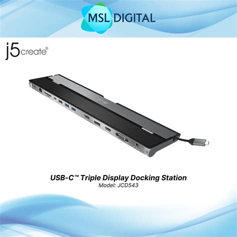 J5create JCD543 USB C Triple Display Docking Station MSL Digital Online Store