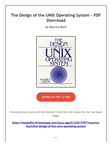 Ebook The Design Of The Unix Operating System By Maurice Bach By