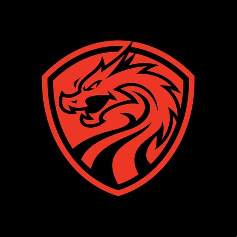 Premium Vector Dragon Shield Emblem Logo Design Dragon Mascot